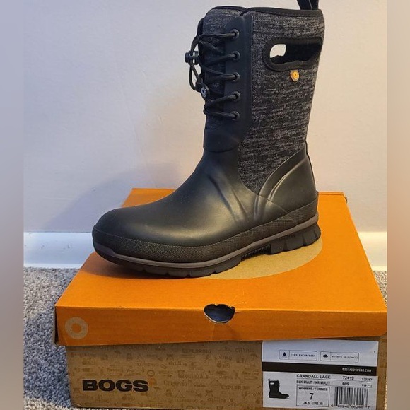 Bogs | Shoes | Bogs Crandall Lace Knit Waterproof Boot Sz 7 | Poshmark